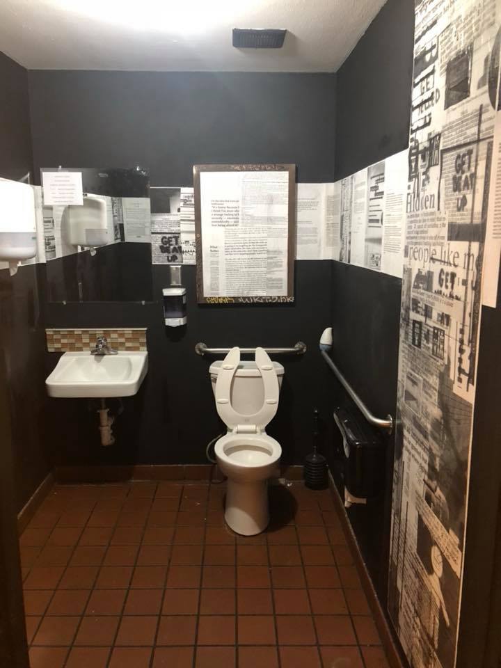 Winnings bathroom art project | janitorqueer